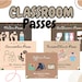 Editable Classroom Hall Passes: Teacher Management Printable (canva ...
