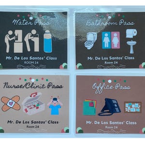 Editable Classroom Hall Passes: Teacher Management Printable (canva ...