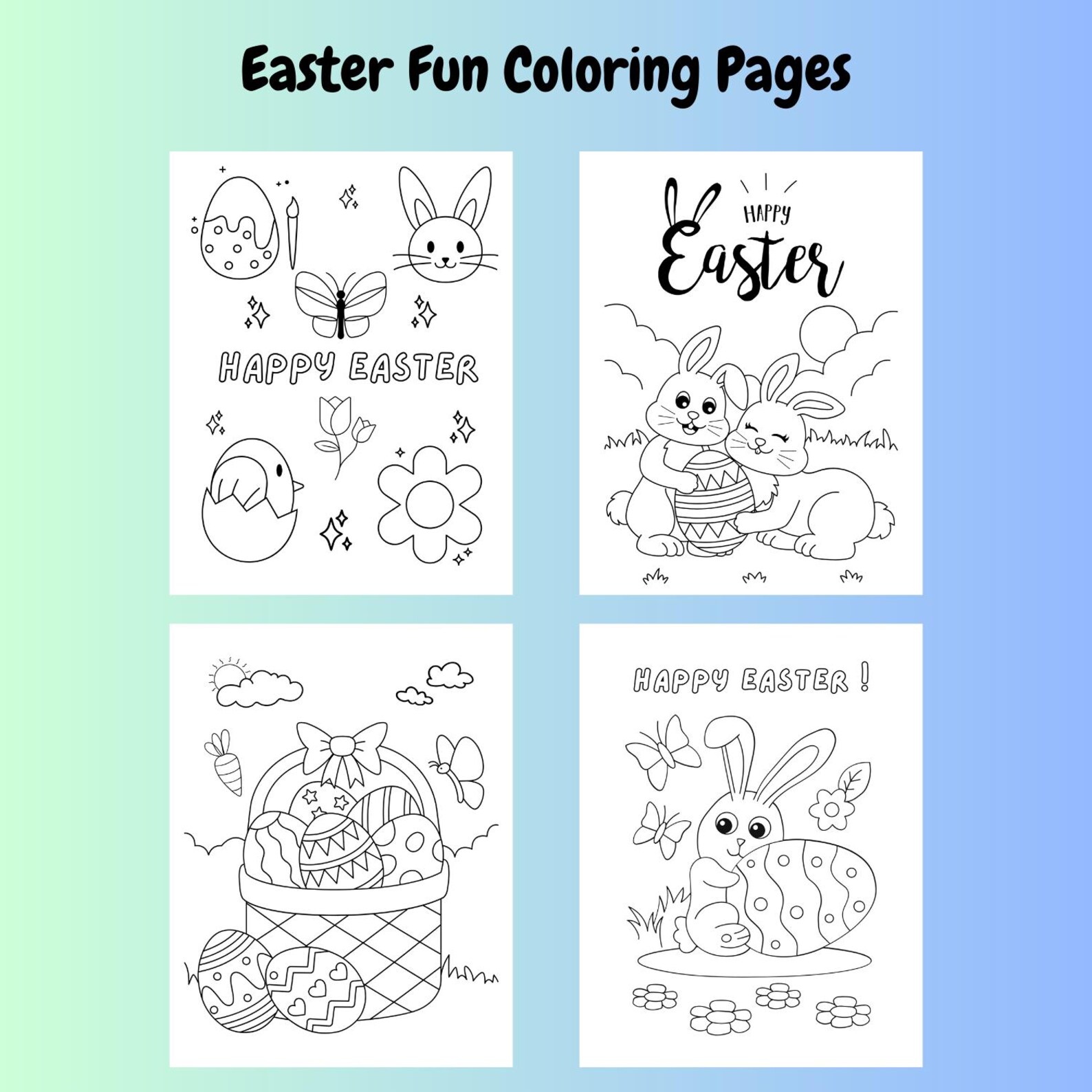 Easter Activity Pack: Coloring Pages, Maze, Word Search (digital ...