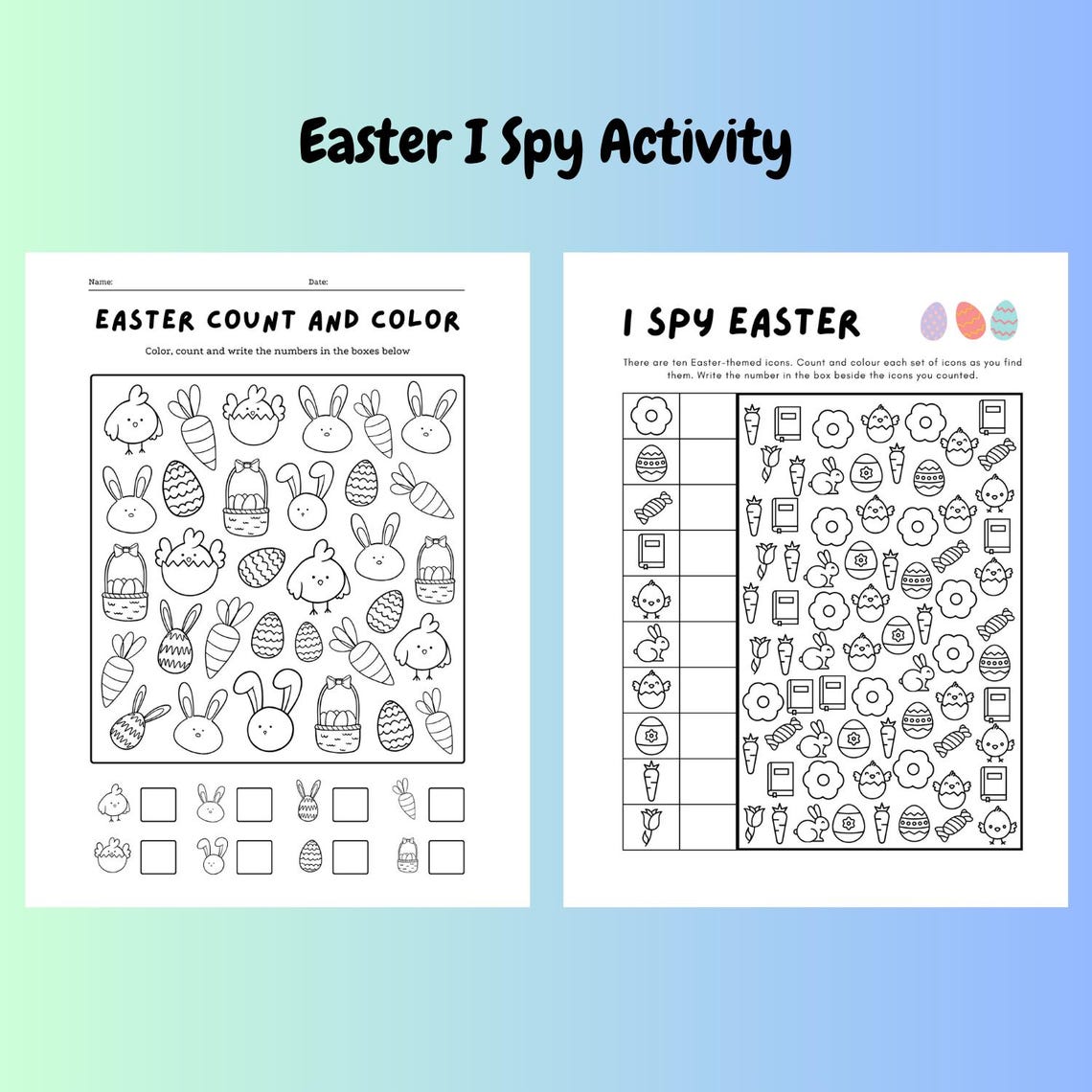Easter Activity Pack: Coloring Pages, Maze, Word Search (digital ...