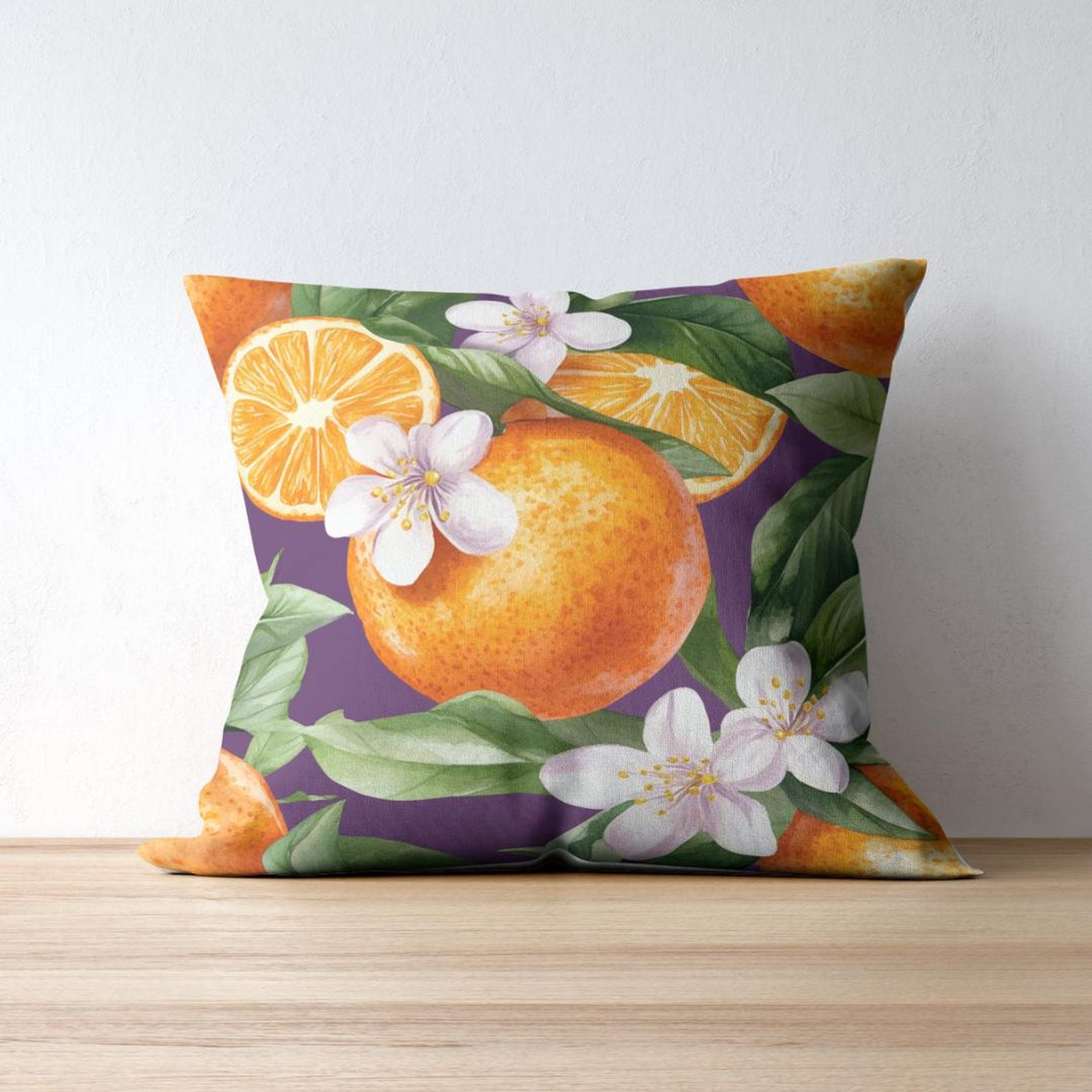 Mandarin & Orange Blossom Seamless Pattern | Watercolor Floral Digital ...