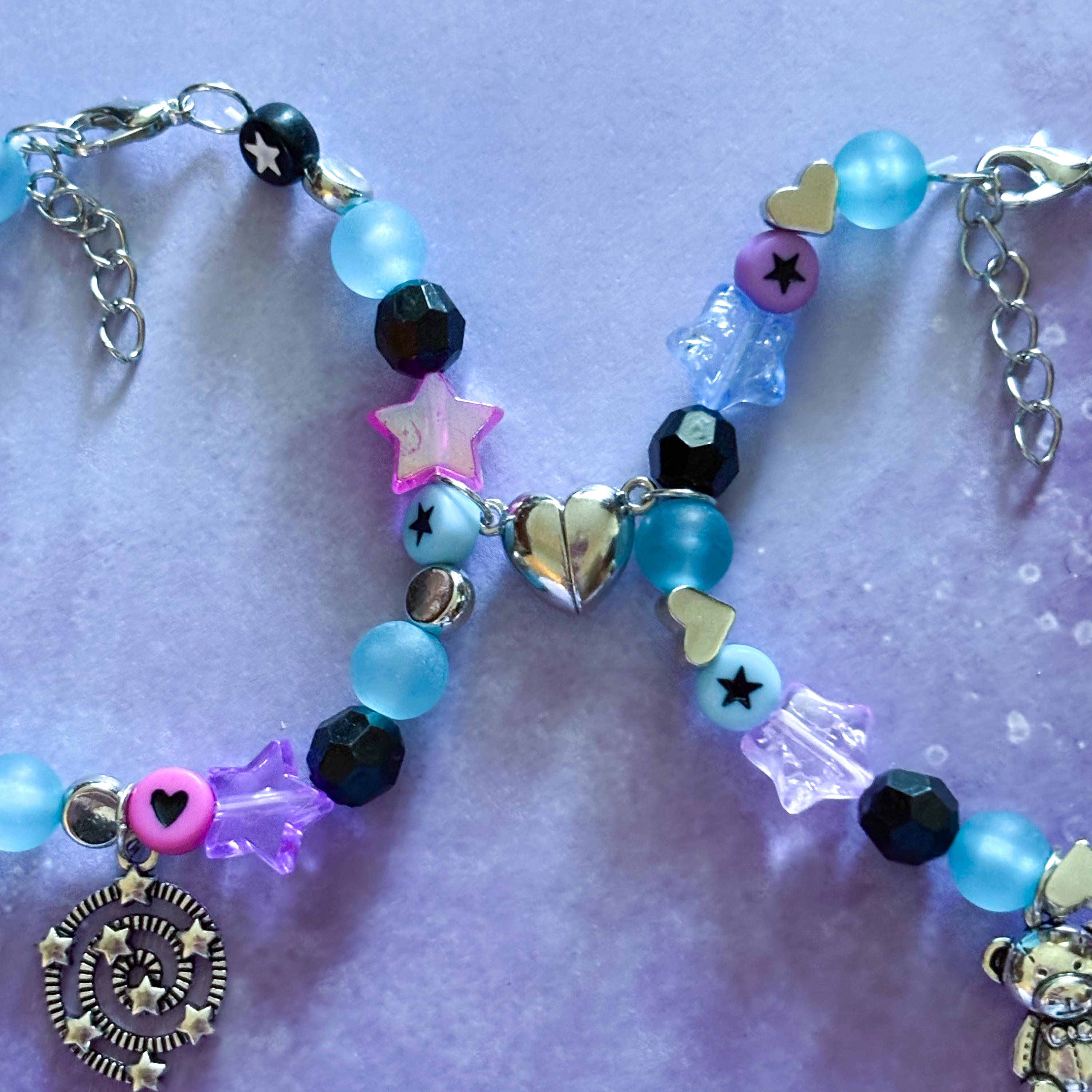 Jinx and Isha Inspired Matching Beaded Charm Bracelets Gamer Best ...