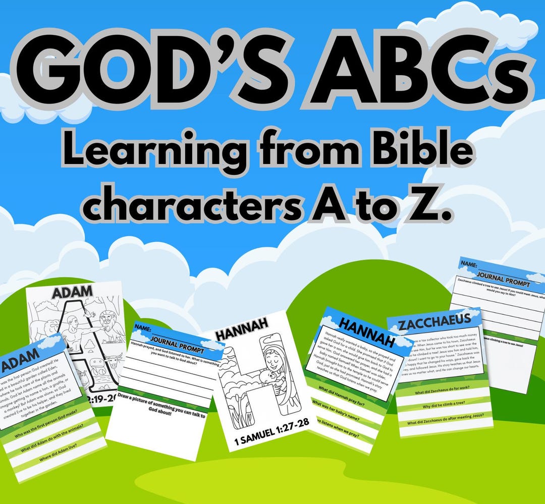 A-Z Bible Alphabet Coloring & Activity Book | Fun Christian Learning ...