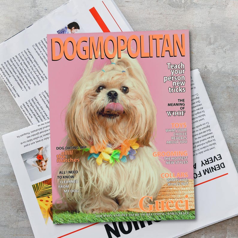 8 Pet Magazine Cover Canva Template Bundle, Dog Magazine Poster, Pet ...