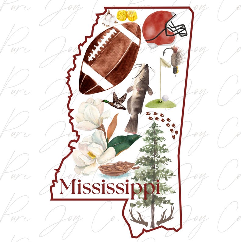 Mississippi PNG. Design - Etsy