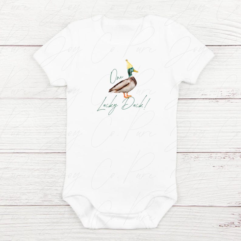 ONE Lucky Duck PNG | Mallard Duck | Tshirt Design | First Birthday ...