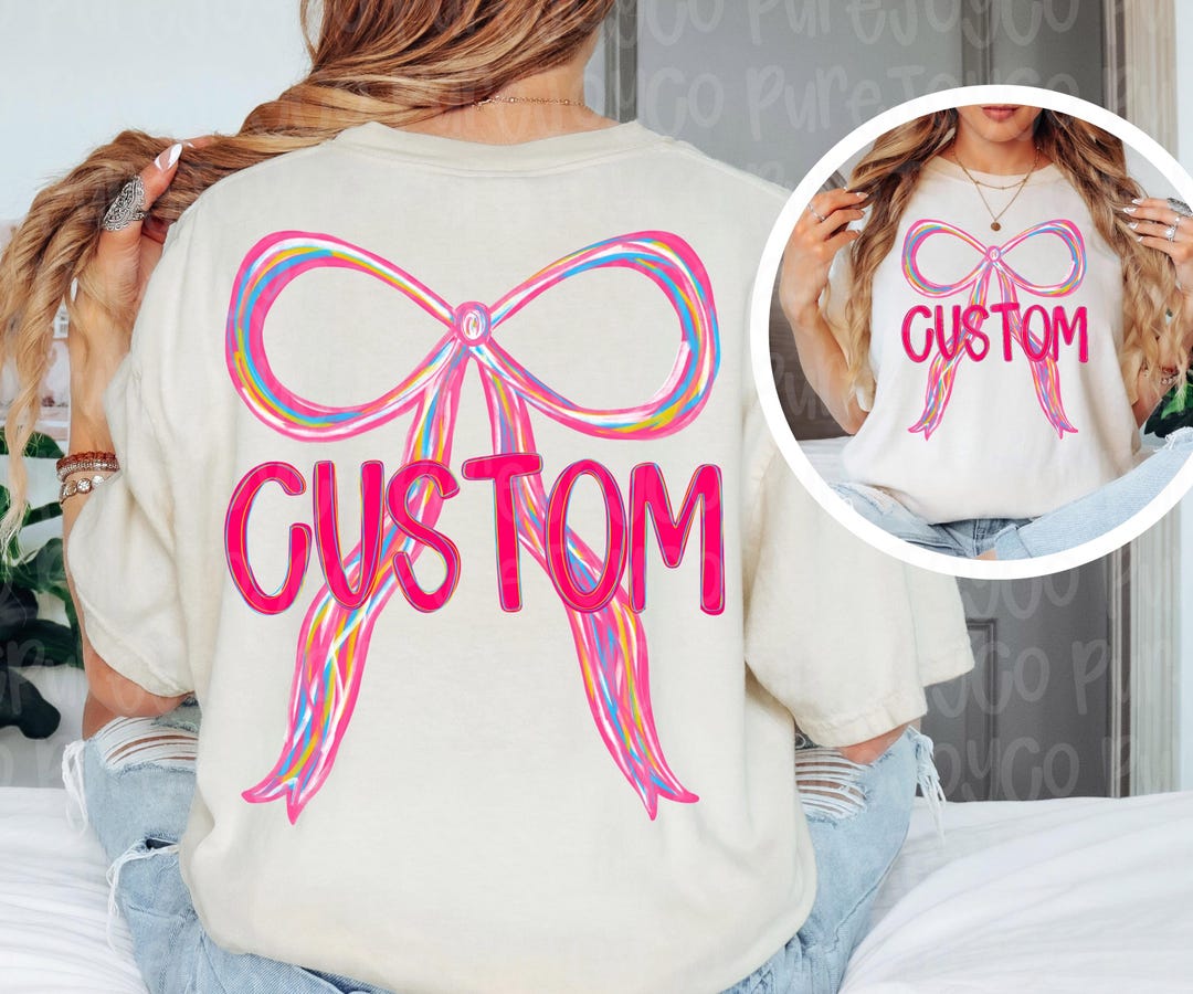 Custom Bow Design | PNG | Custom Letters | Personalized Bow Design ...