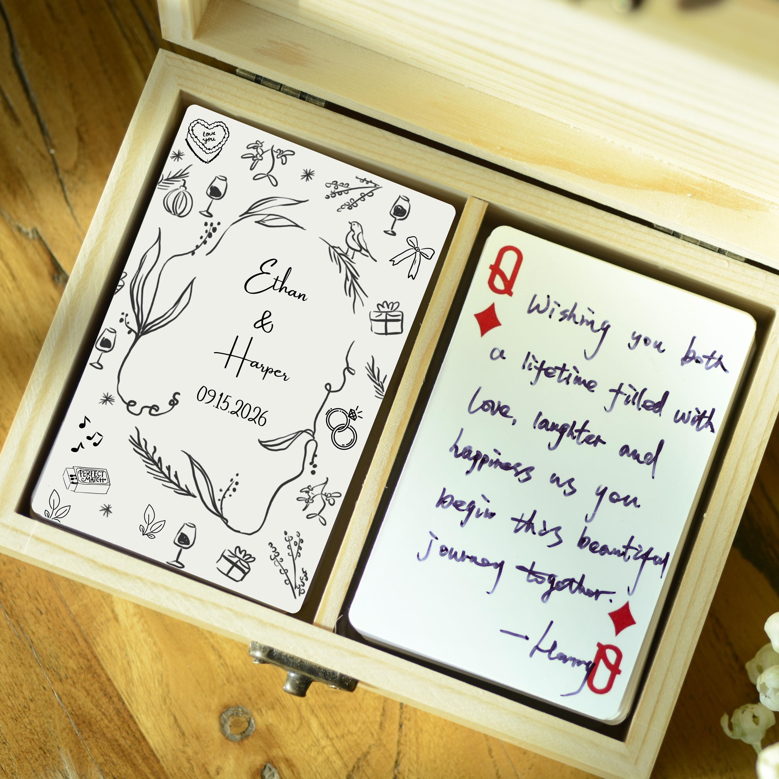 Custom Wedding Guest Book Playing Cards, Blank Cards for Writing ...