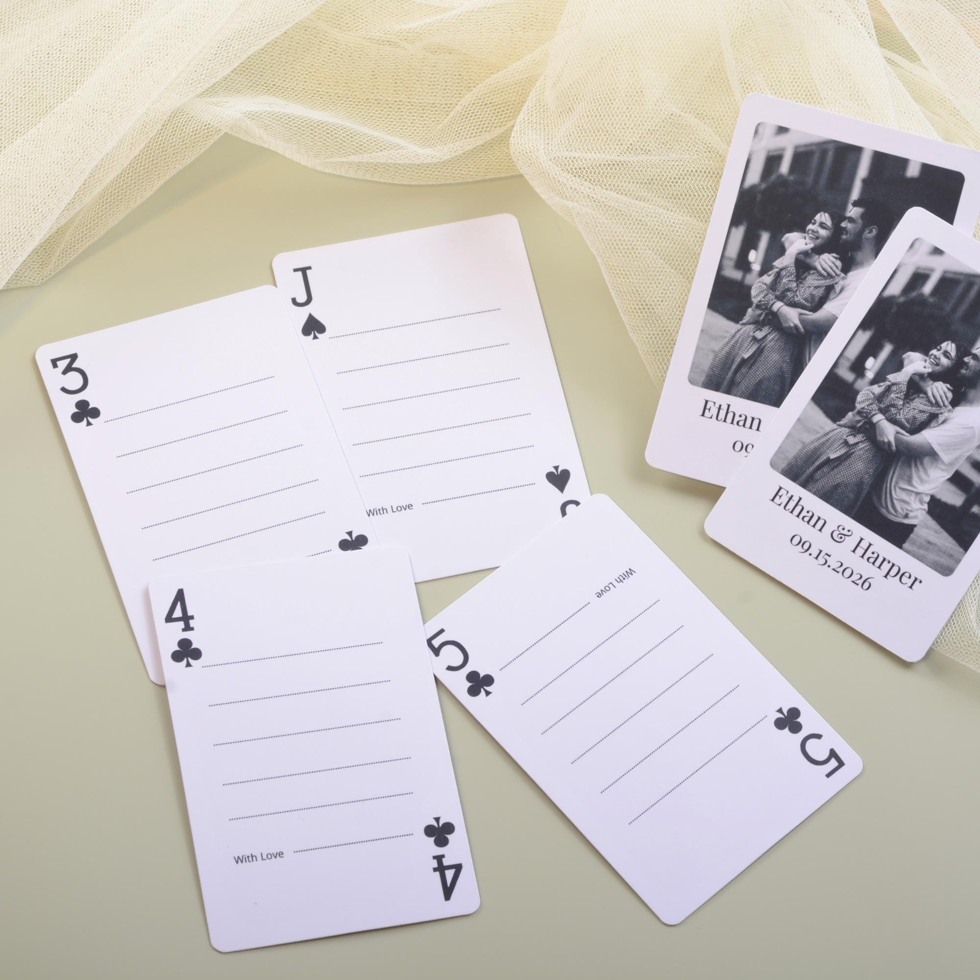 Custom Guest Book Playing Cards, Wedding Guest Book Alternative, Blank ...