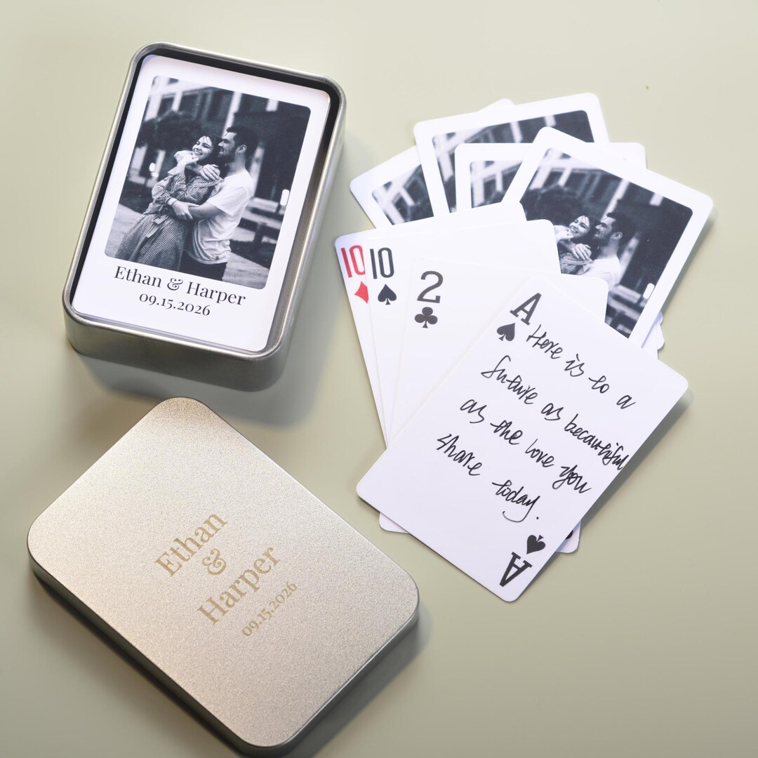 Custom Guest Book Playing Cards, Wedding Guest Book Alternative, Blank ...