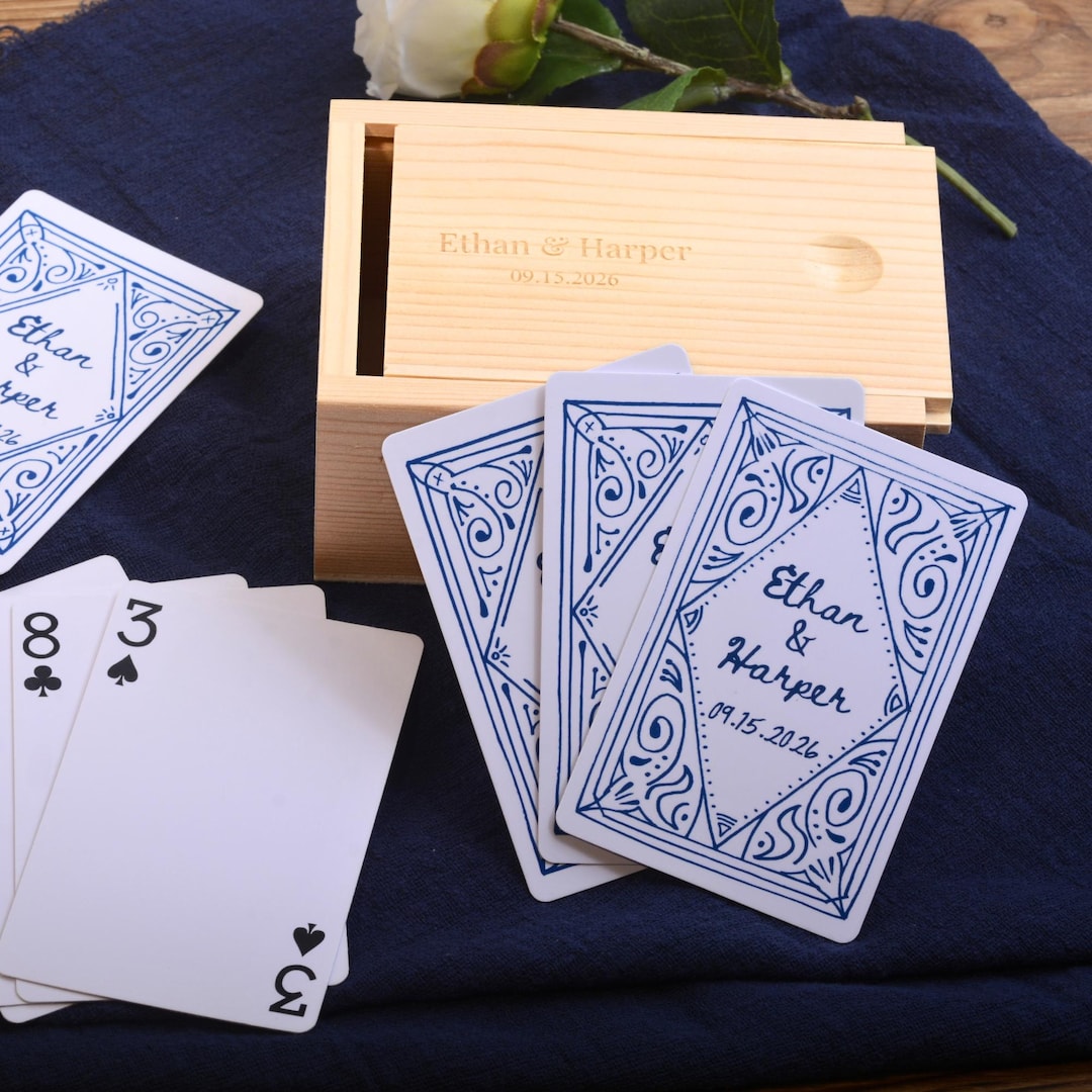 Custom Wedding Guest Book Playing Cards| Wedding Guest Book Alternative ...