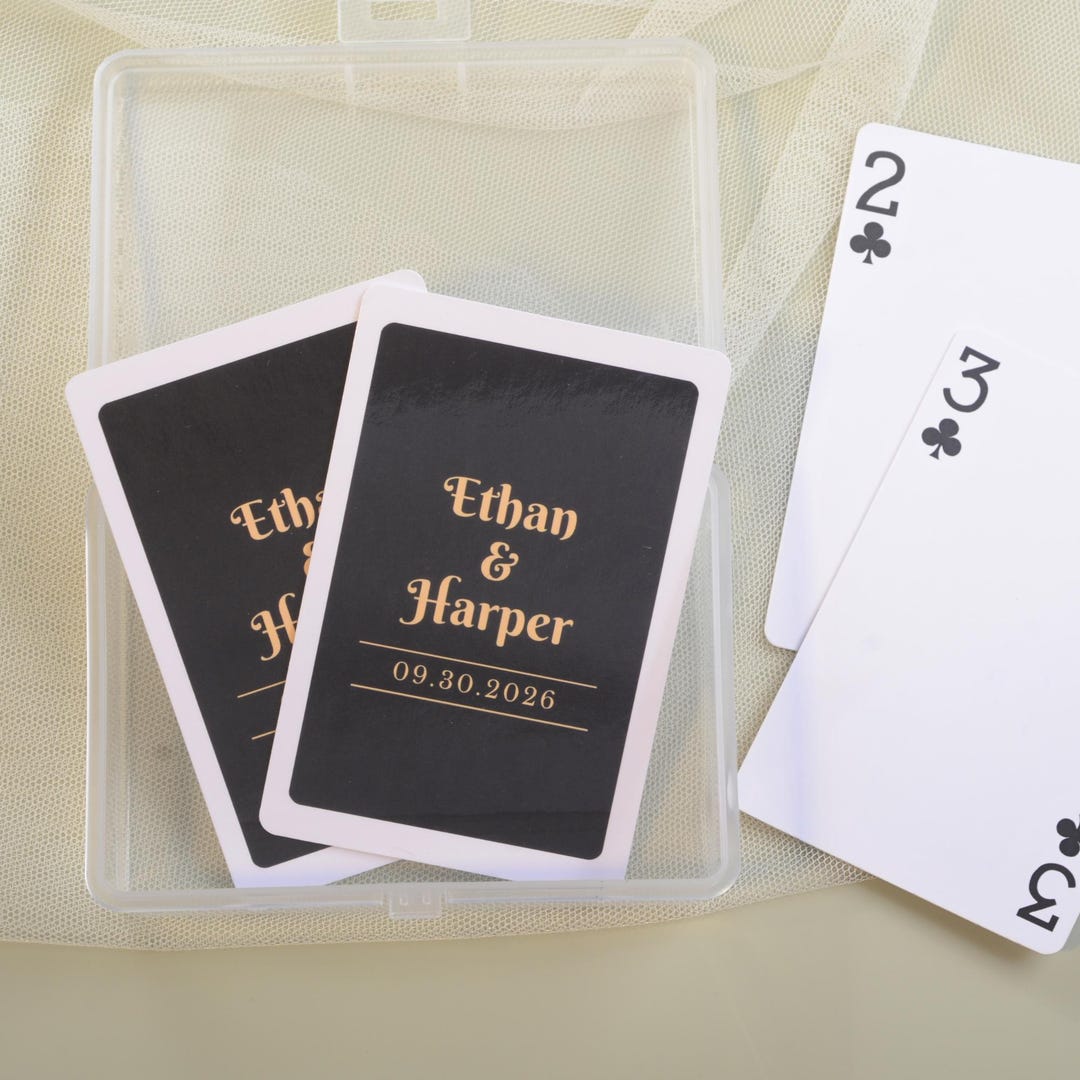 Custom Wedding Guest Book Playing Cards, Wedding Guest Book Alternative ...