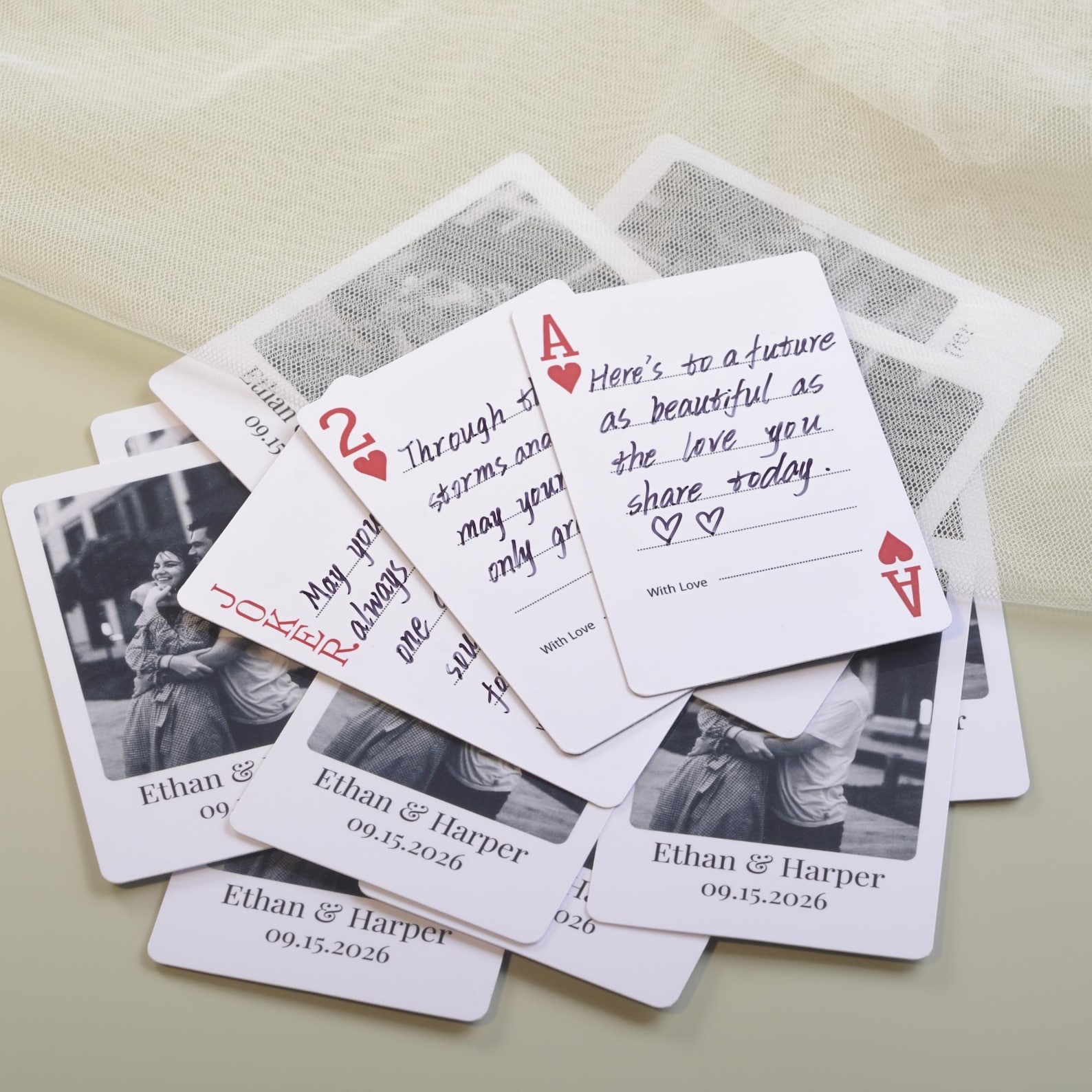 Custom Guest Book Playing Cards, Wedding Guest Book Alternative, Blank ...
