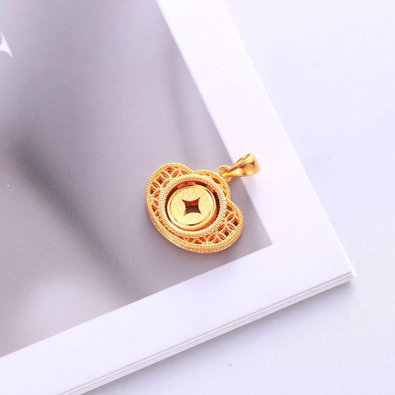 Handmade 24K Pure Gold Pendant, Classical Design - Etsy