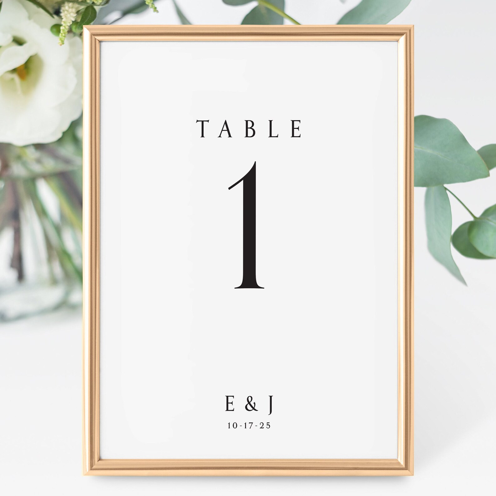 Modern Elegance Table Numbers - Modern Minimal Table Number Cards ...