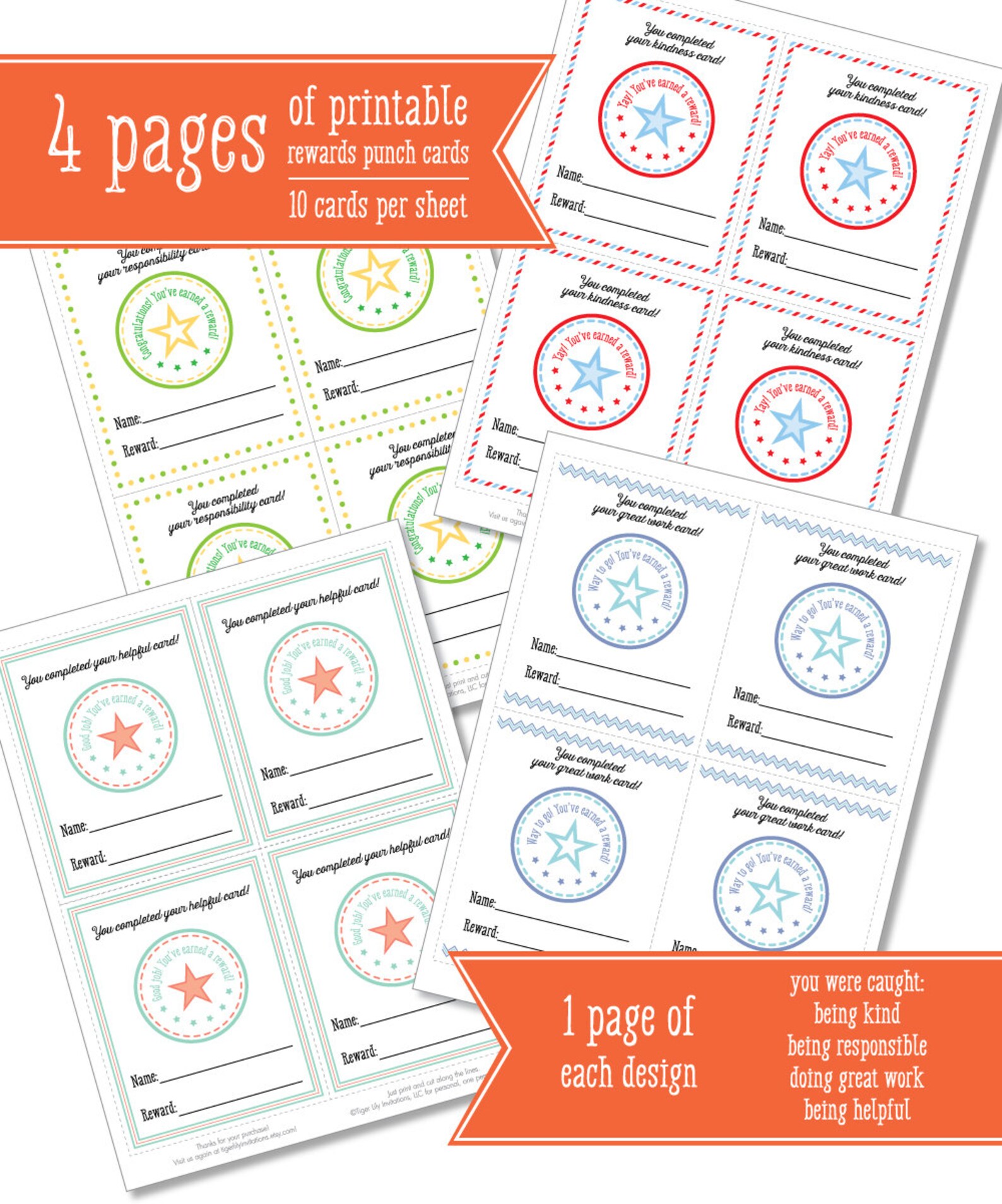 Classroom Reward Cards and Student Reward Certificates for - Etsy