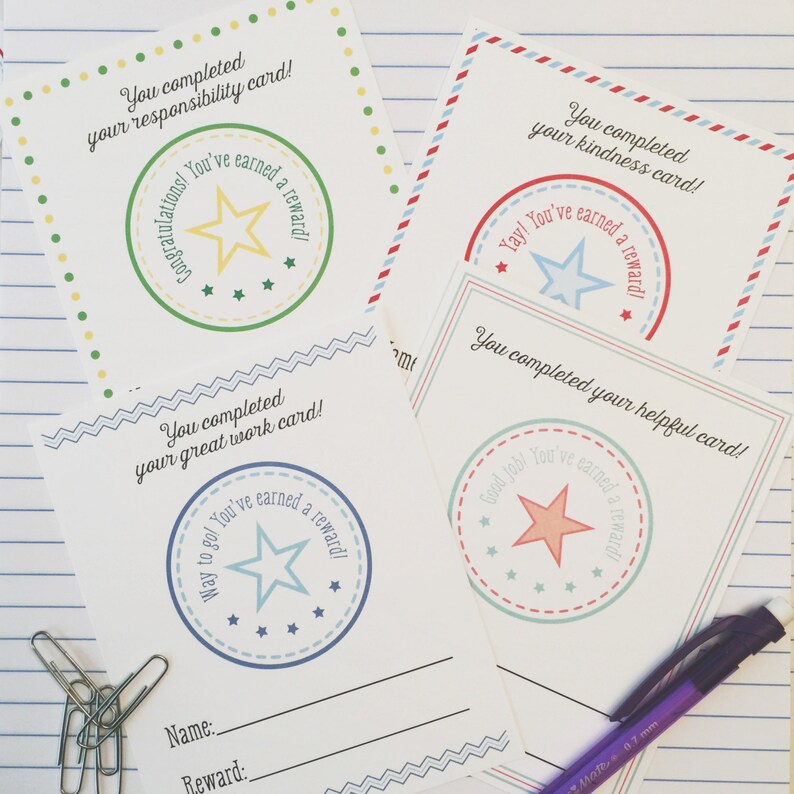 Classroom Reward Cards and Student Reward Certificates for - Etsy