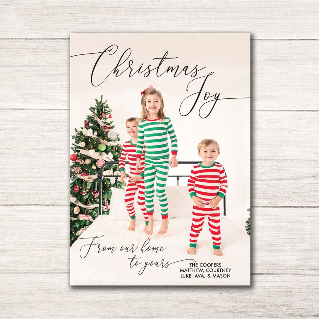 Christmas Joy Holiday Card Design - Christmas Photo Card - Printed or ...