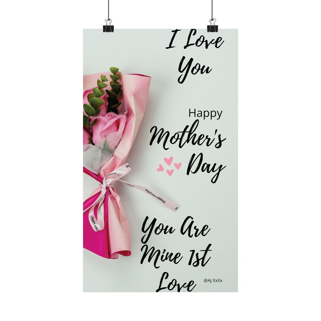 Mother's Day Matte Vertical Posters, Happy Mother's Day Wall Art ...