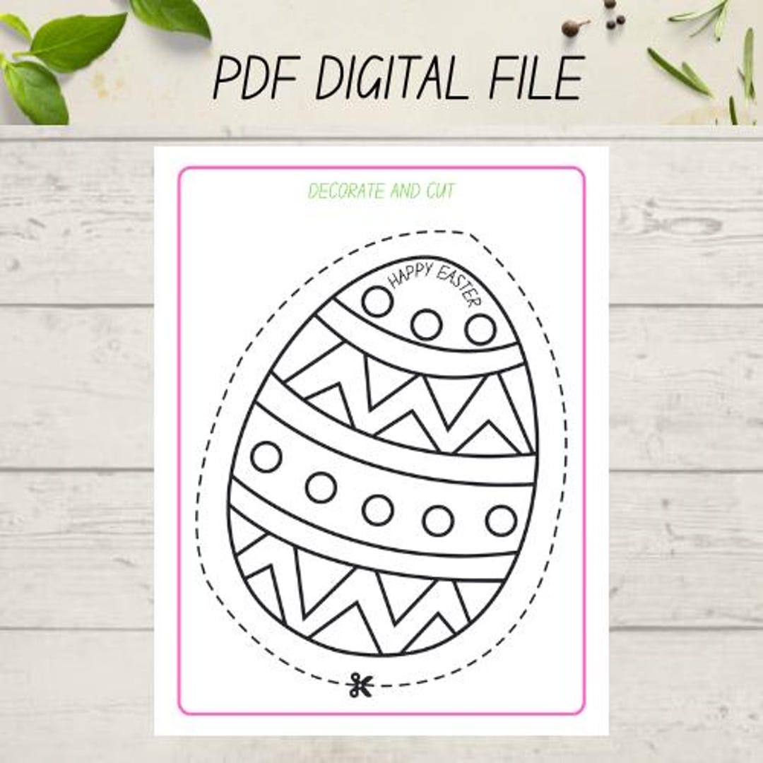 Easter, Colouring, Cutting Skills, Preschool, Fine Motor Skills - Etsy ...