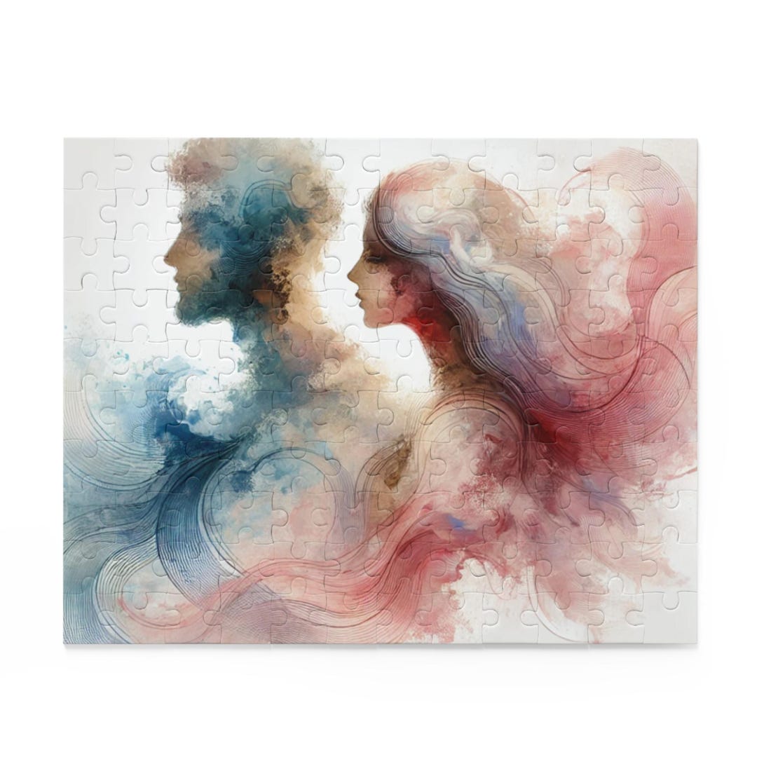 Romantic Couple Puzzle, Unique Art Puzzle for Couples, Engaging Home ...