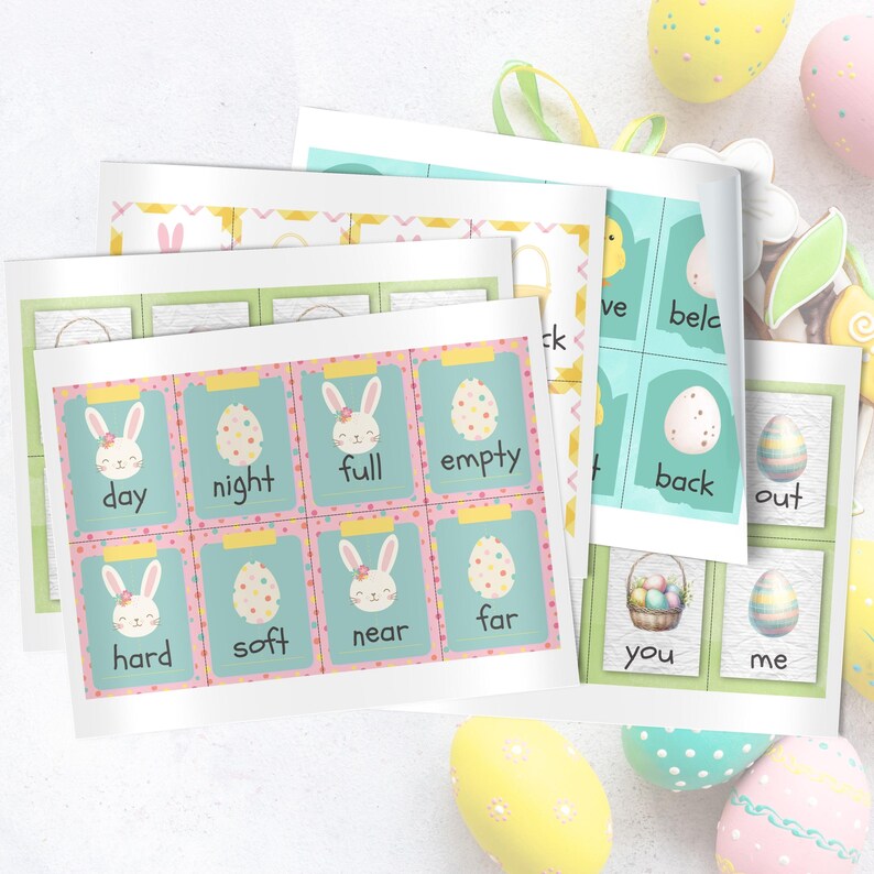 Easter Activities | Opposites Cards | Early Learning | Words - Etsy