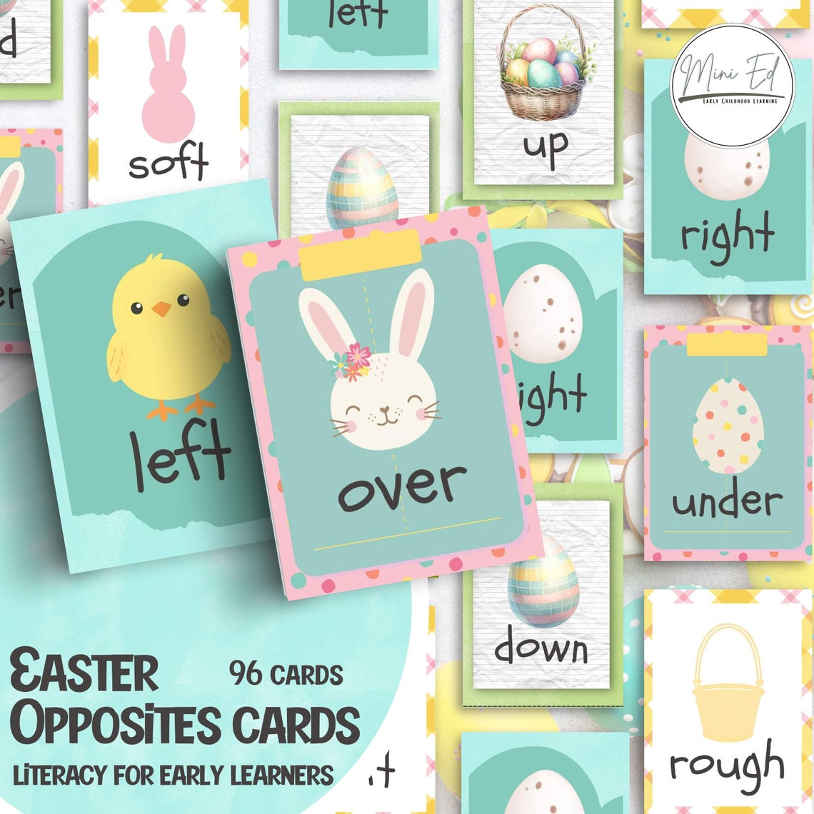 Easter Activities | Opposites Cards | Early Learning | Words - Etsy