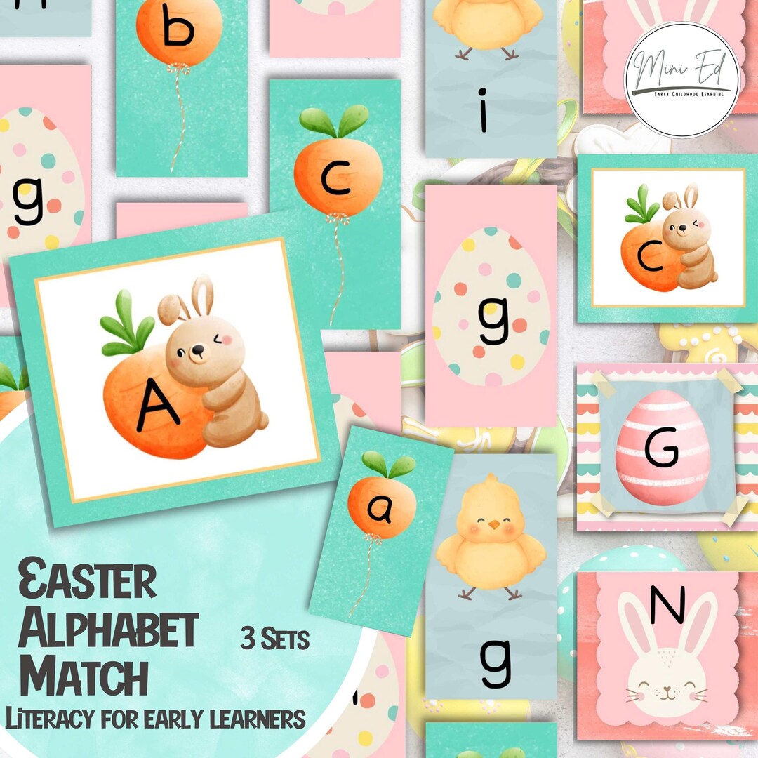Easter Activities | Cards | Alphabet Match| Early Learning | Literacy ...