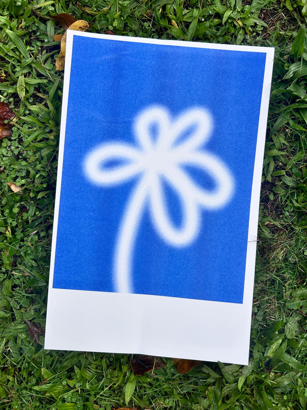 A Simple Blue - Riso Poster - Etsy