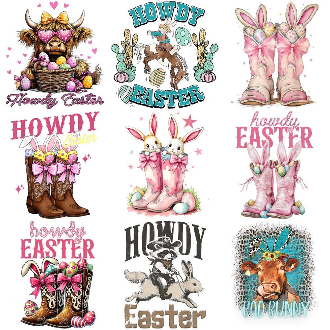 Howdy Easter PNG | Cowboy Boots Easter Coquette PNG | Western Easter ...
