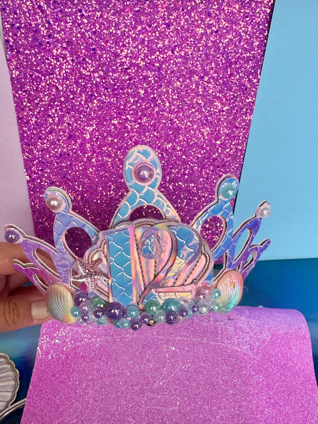 Mermaid Birthday Crown for Girl | Custom Seashell Headband | Handmade ...