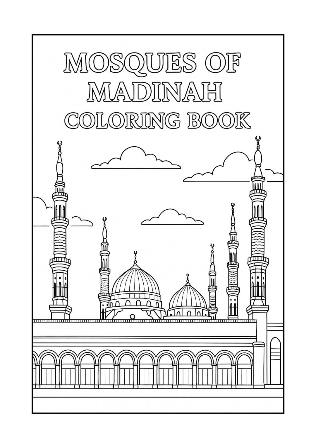 Mosques of Madinah Coloring Pages - Etsy