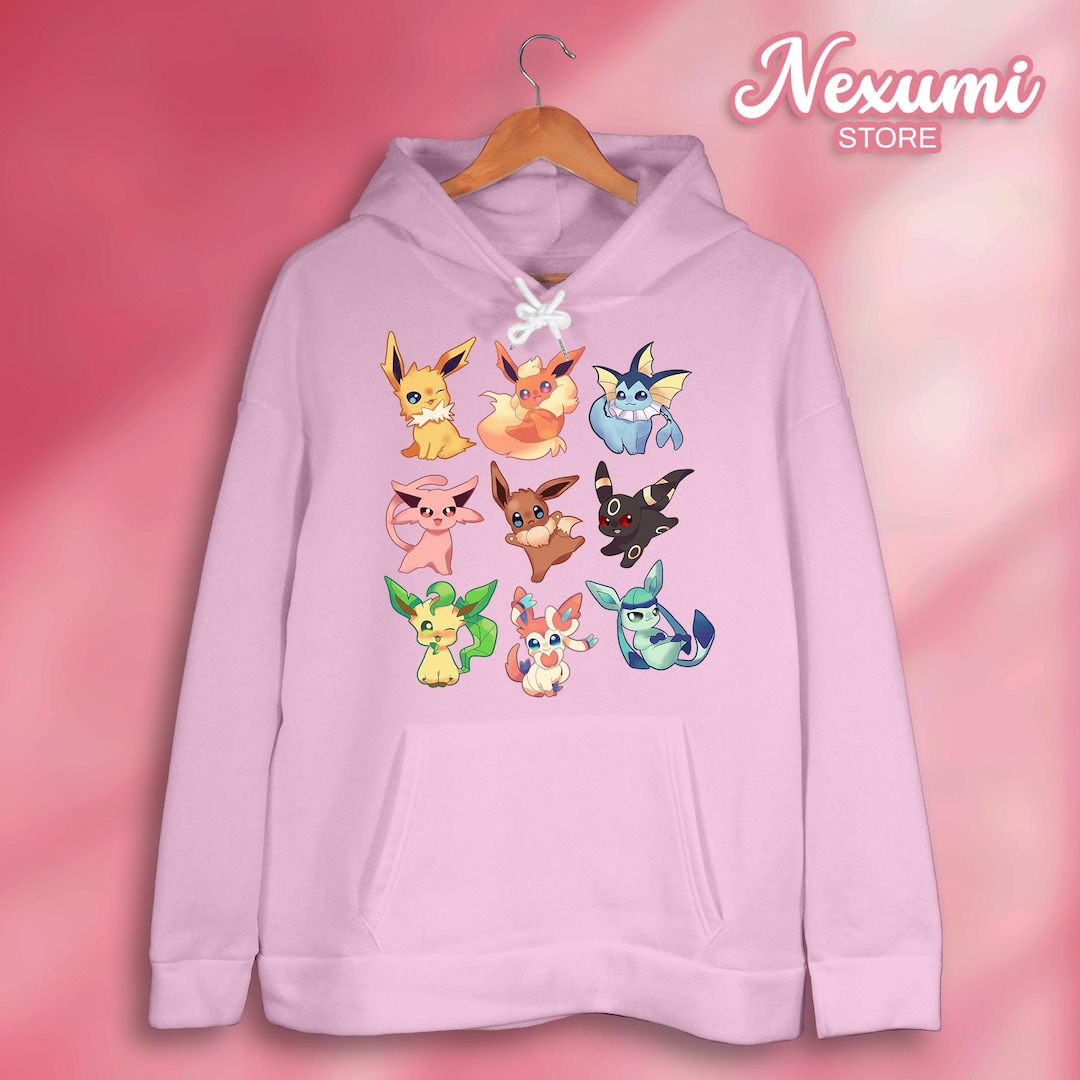 Evolution Hoodie Sweatshirt: Comfort Colors Eeveelutions Anime ...