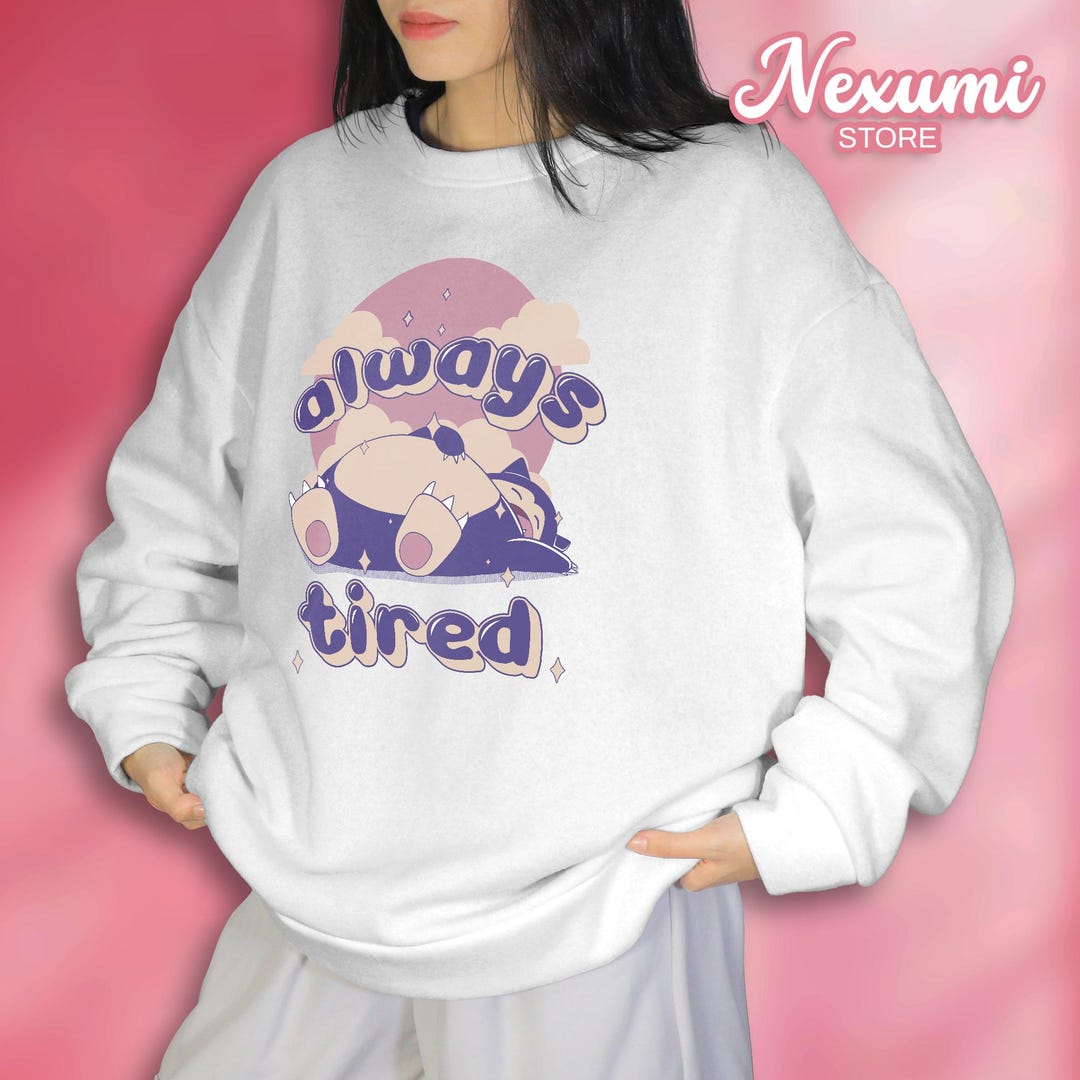 Big Snorey Cute Hoodie Sweatshirt, Relaxed Style Tee Manga Sweatshirt ...