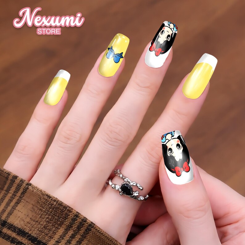 Princess Nails Handmade Press on Nail Set - Snow Apple Personalized ...