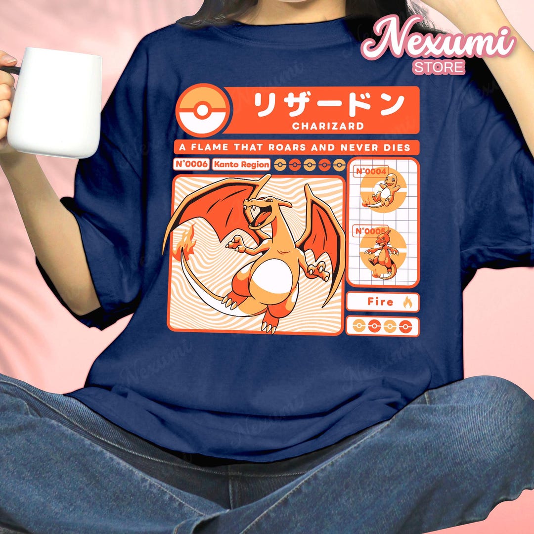 Charizard Gaming T-shirt, Fantasy Streetwear Apparel, Mythical Beast ...