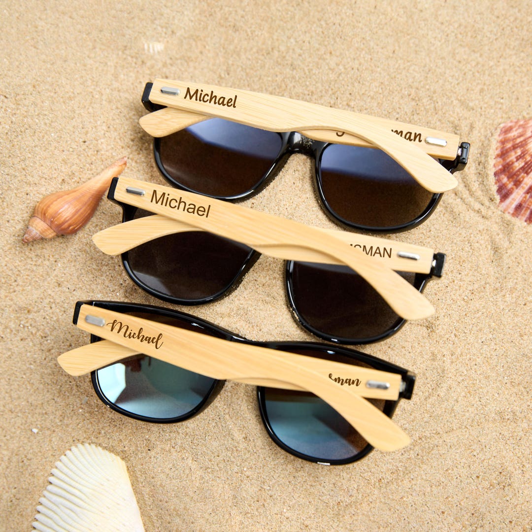 Custom Engraved Sunglasses, Groom Sunglasses Set, Groomsmen Proposal ...