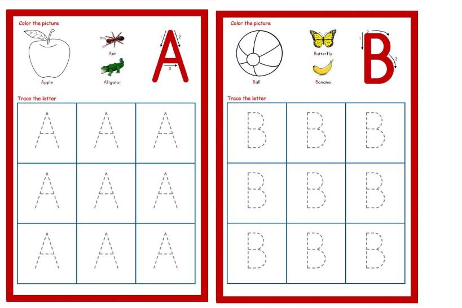 Alphabet Tracing Cards | Animal-themed ABC Flashcards | Printable ...