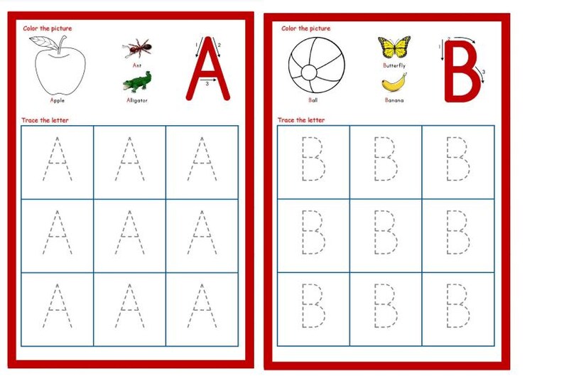 Alphabet Tracing Cards | Animal-themed ABC Flashcards | Printable ...