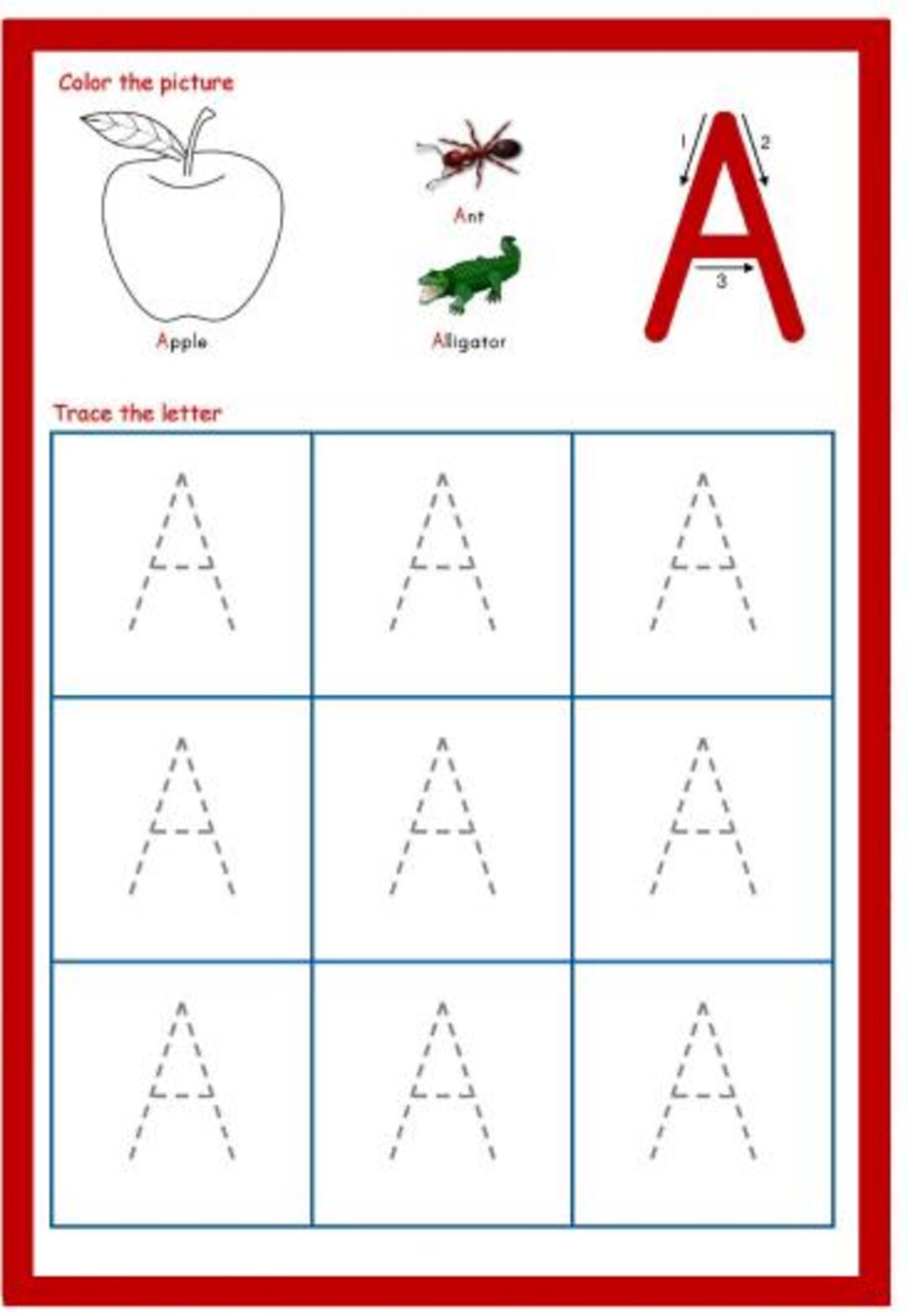 Alphabet Tracing Cards | Animal-themed ABC Flashcards | Printable ...