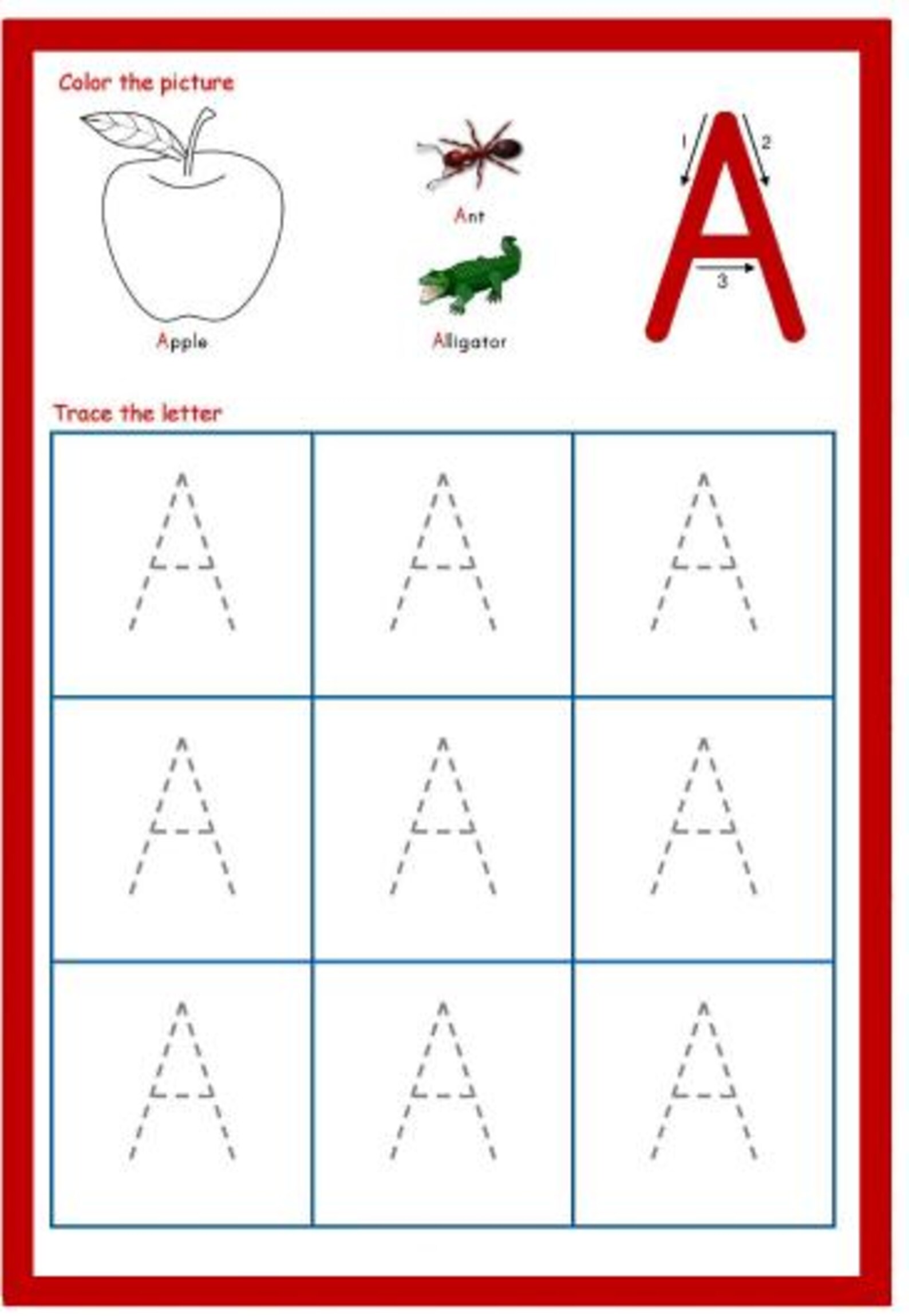 Alphabet Tracing Cards | Animal-themed ABC Flashcards | Printable ...