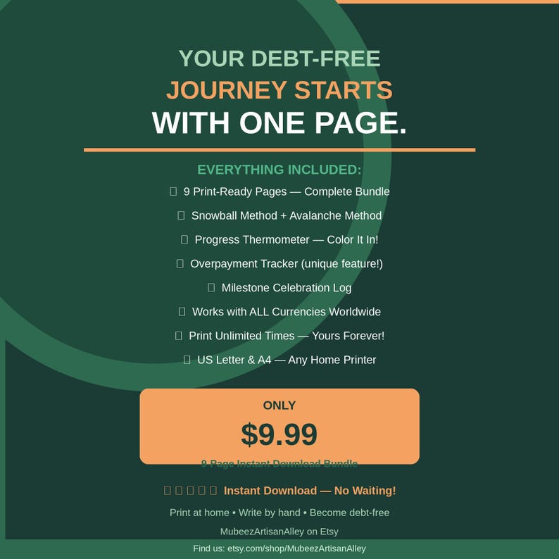 Debt Payoff Tracker | Snowball, Avalanche Methods, Budget Planner ...