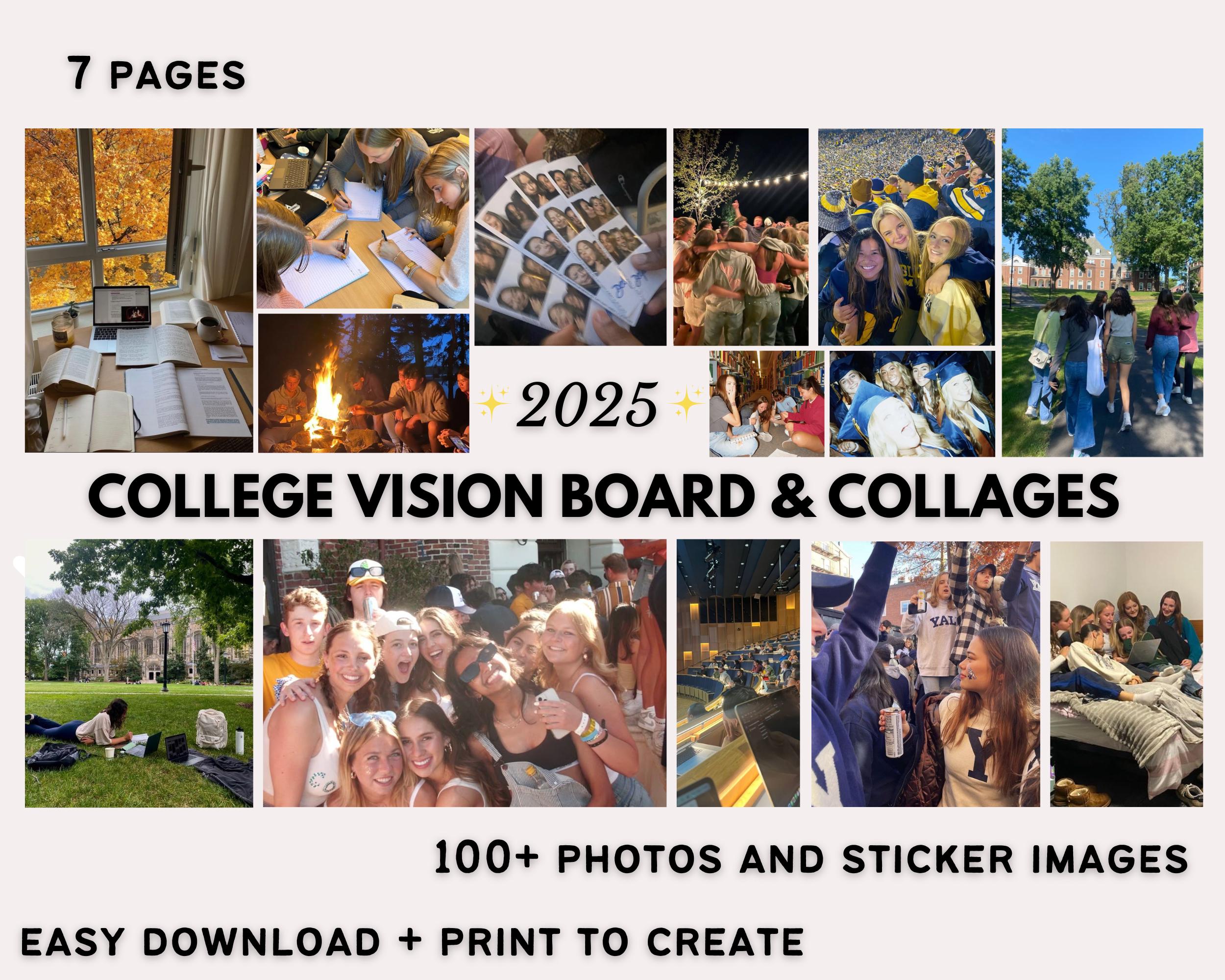 Vision Board 2025, College Vision Board 2025, College Collages, Uni ...