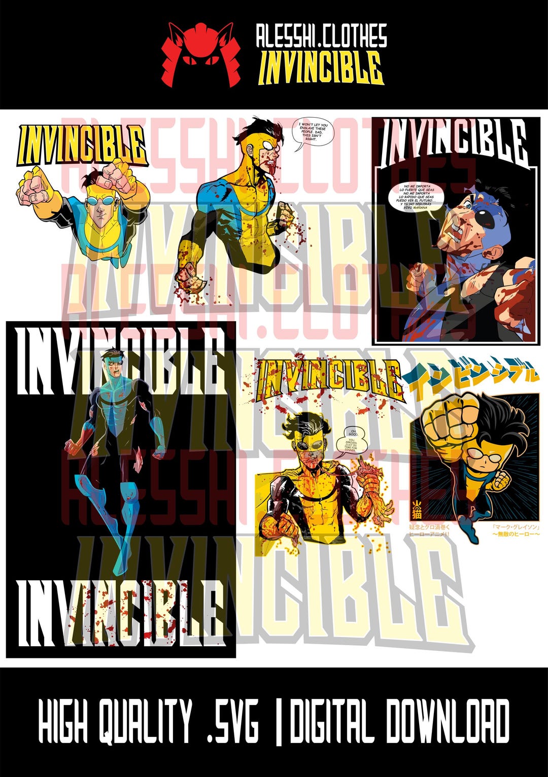 Invincible SVG Vintage – Vector File for T-shirts, Stickers, and More ...