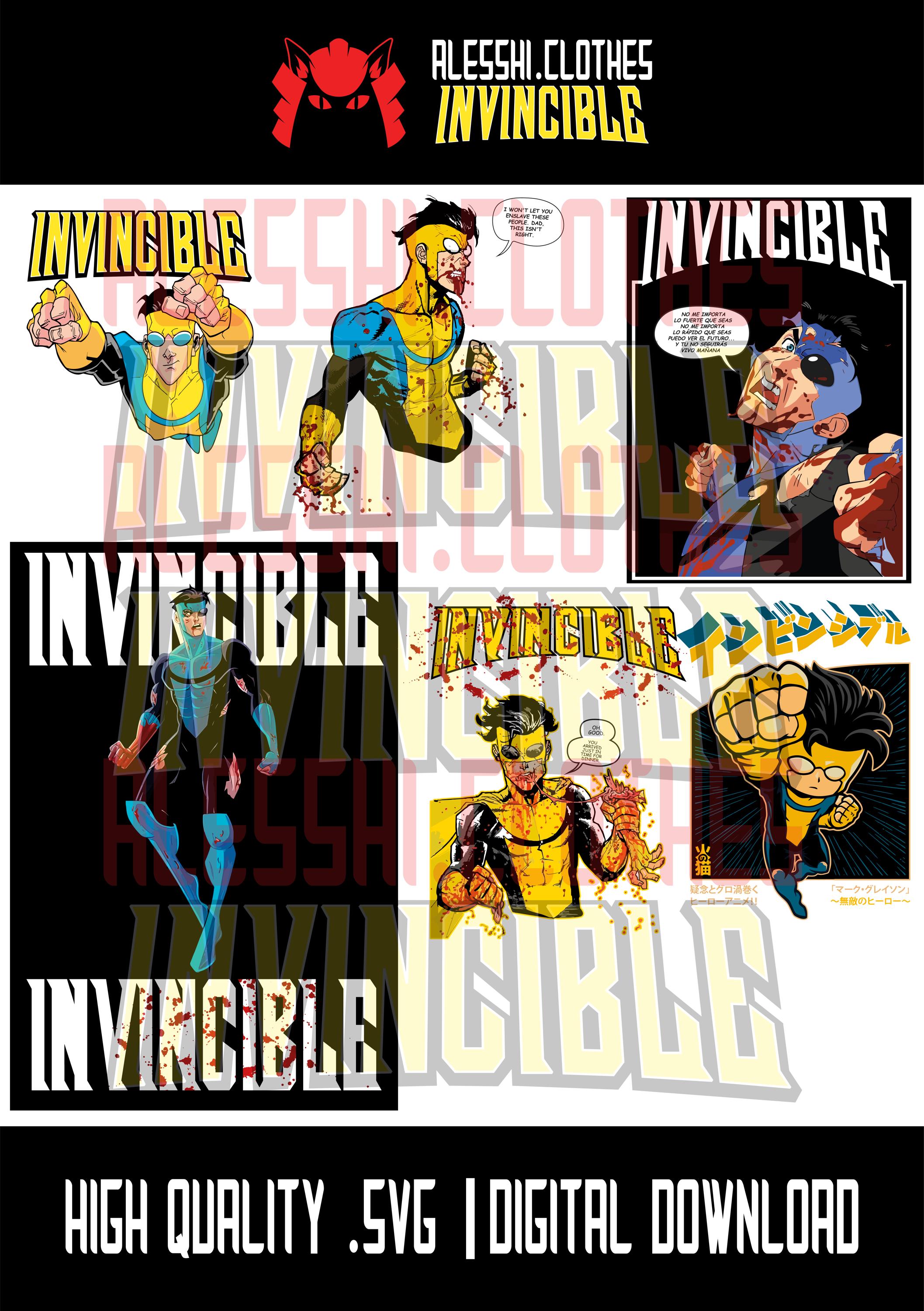 Invincible SVG Vintage – Vector File for T-shirts, Stickers, and More ...