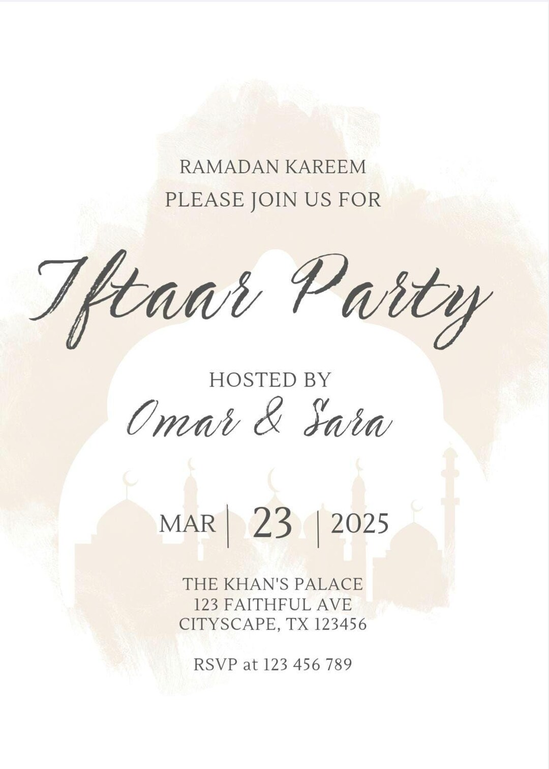 Ramadan Iftar Dinner Party Invitation! - Etsy
