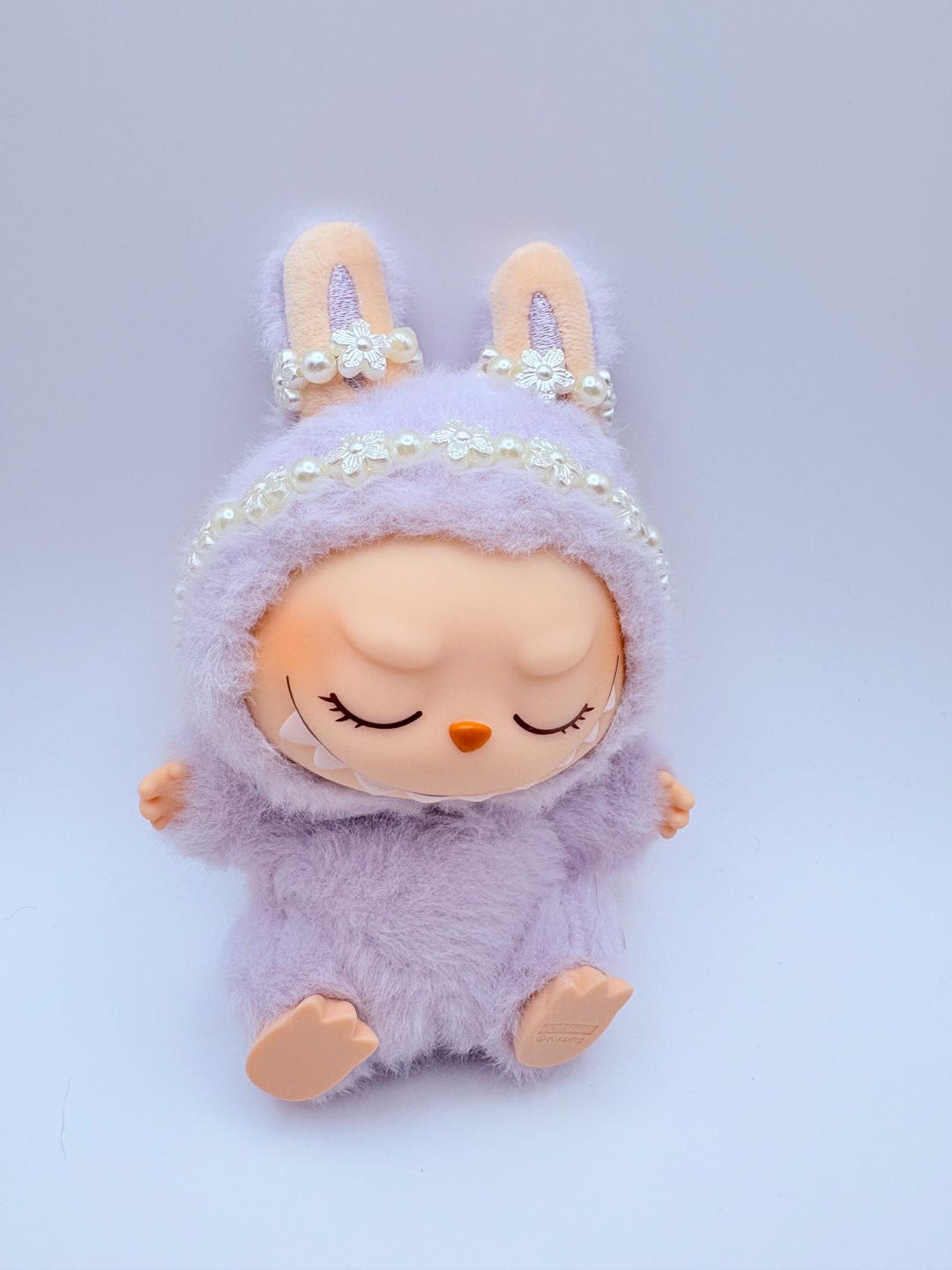 Headband and Earrings Set - Pearl Labubu Doll Accessories, Handmade ...