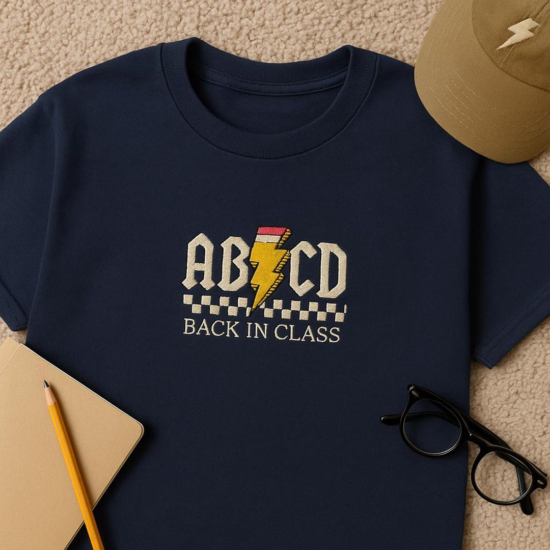 Funny Back to School Embroidered T-shirt Hoodie or Sweatshirt – ABCD ...