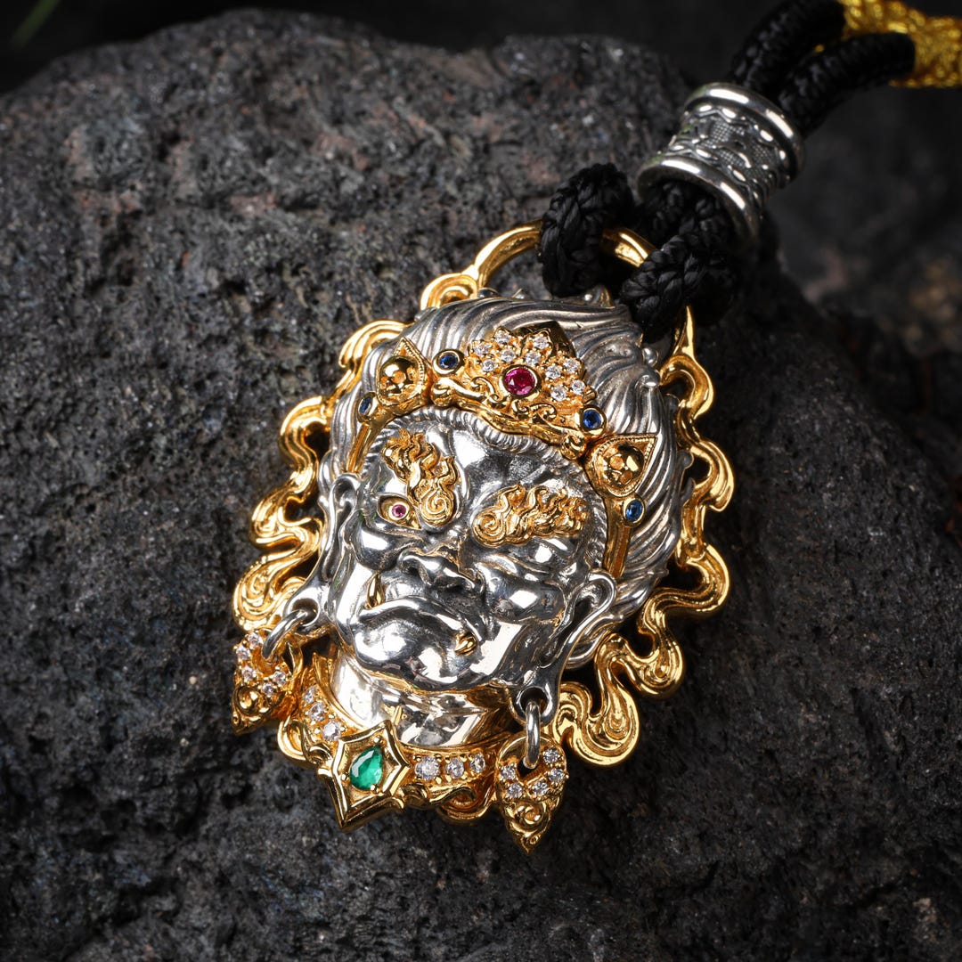AURA DEER Acala Fudo Myo-o Pendant Silver 24K Gold Vermeil Powerful ...