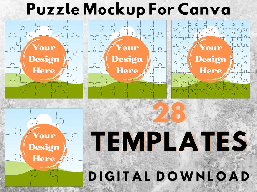 Canva Jigsaw Puzzle Template, Custom Puzzle Mockup (digital Download ...